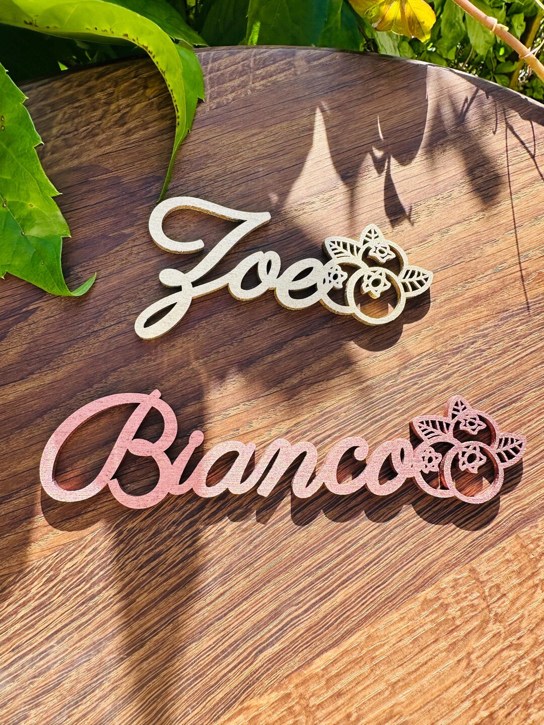 Birch Plywood Blueberry Place Cards, Custom Wooden Name, Party ...