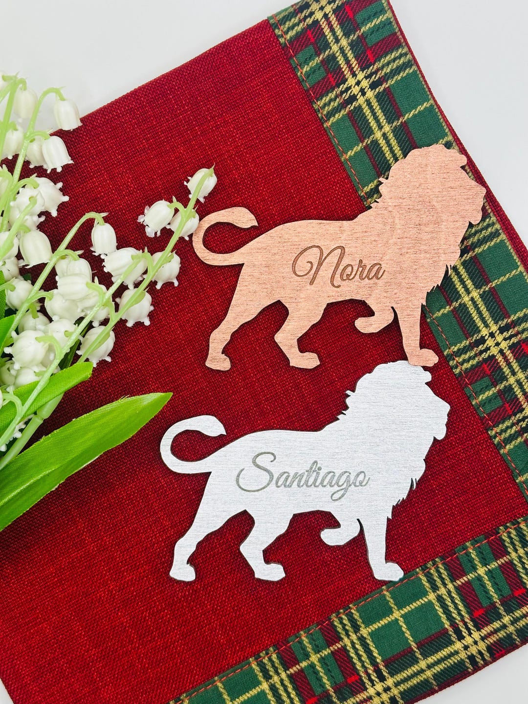 Lion Place Cards, Engraved Animal Place Cards, Pet, Celebration ...