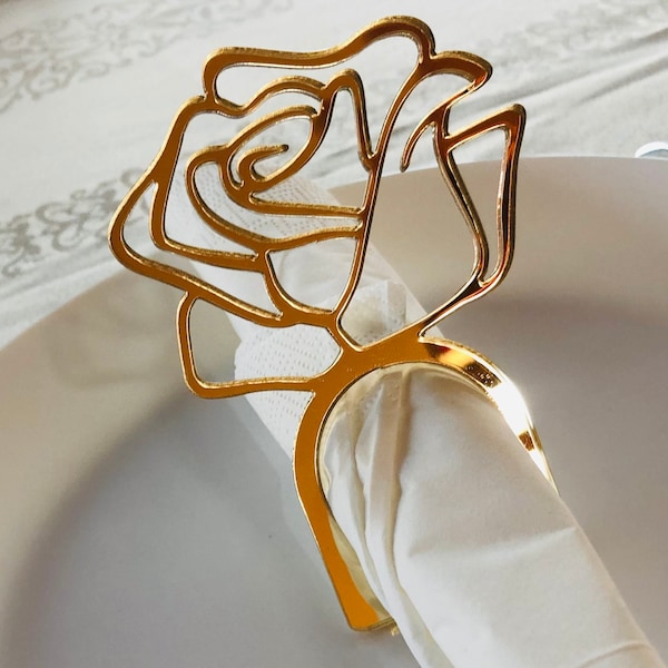 Rose Napkin Rings - Etsy
