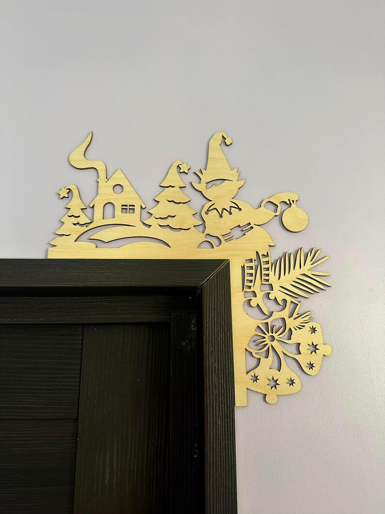 Laser Cut Christmas Door Corner Sign, Holiday Decor - Etsy