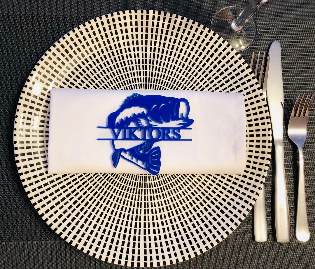 Fish Place Cards, Custom Place Cards, Custom Name Place Card, Gift ...