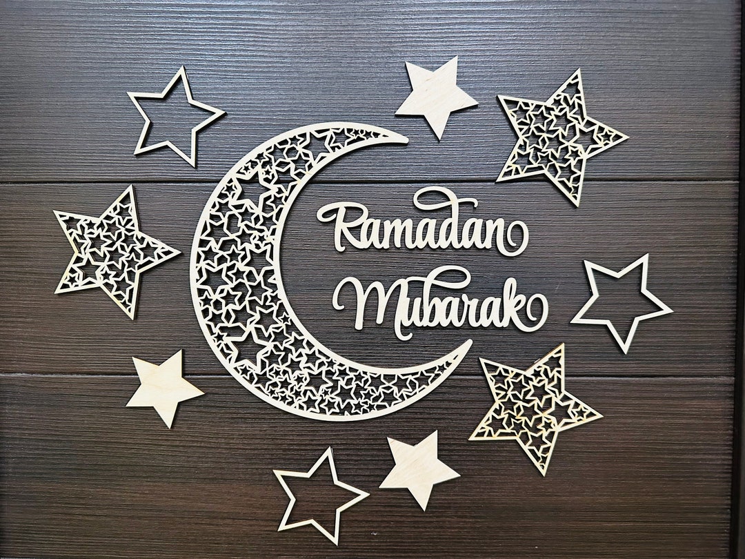 Ramadan Mubarak Sign,sign,ramadan Wall Sign,eid Mubarak,islamic Wood ...
