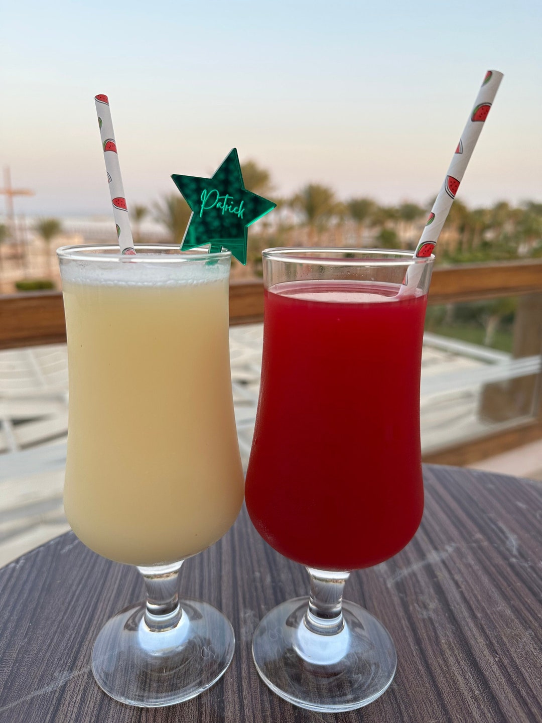 Drink Stirrers With Engraving on Star, Drink Decoration, Wedding ...