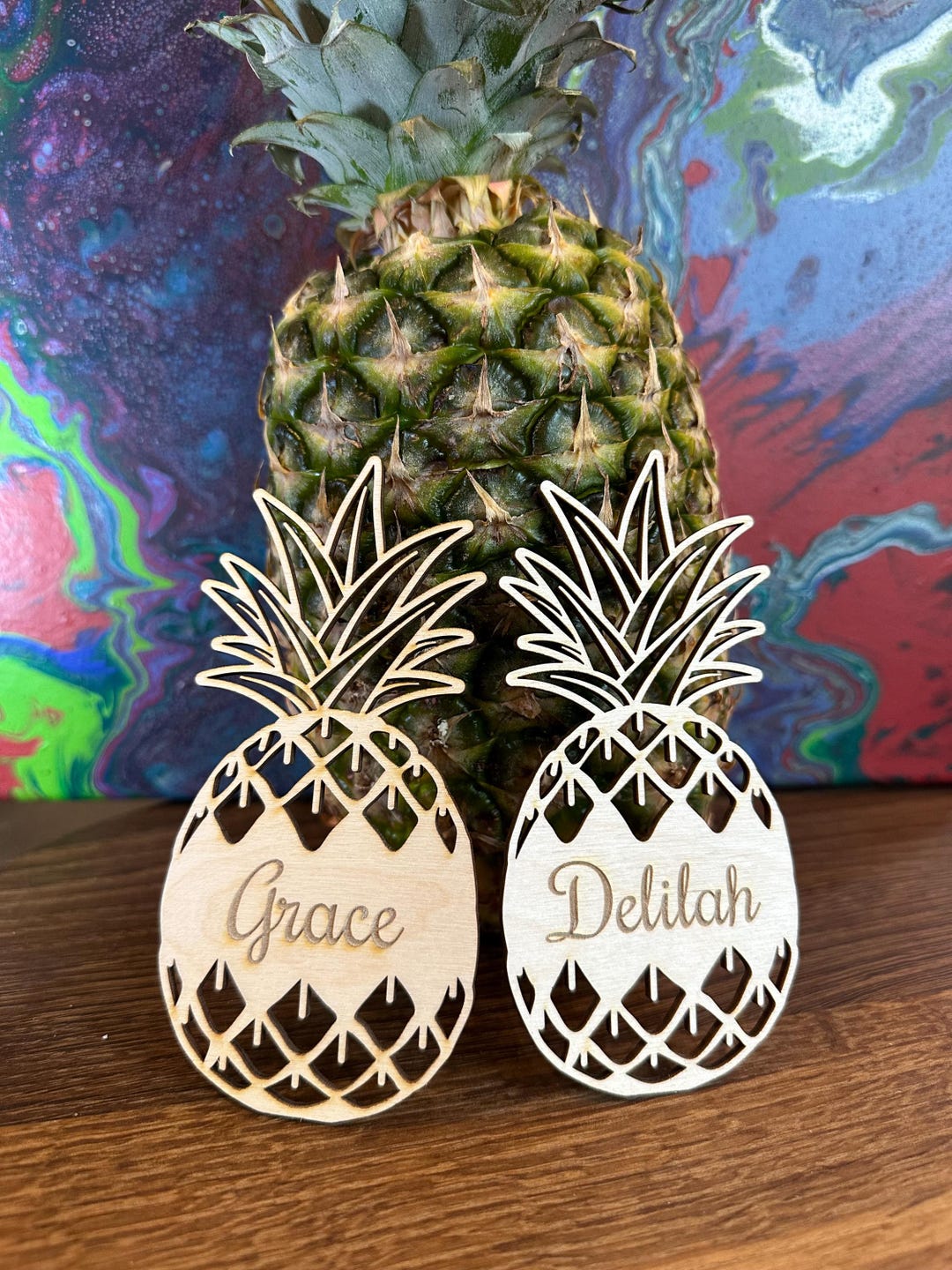 Pineapple, Engraved Place Cards, Party, Celebration, Summertime ...