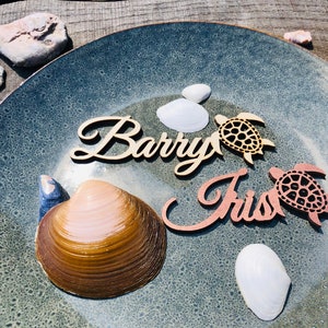 Place Cards With Turtle,custom Laser-cut Names,party,decoration,ocean ...