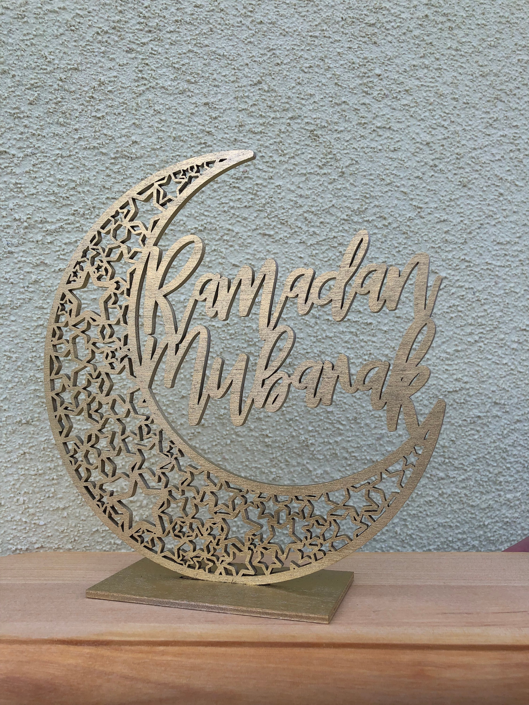 Ramadan Mubarak Sign, Sign, Ramadan Wall Sign, Eid Mubarak, Islamic ...