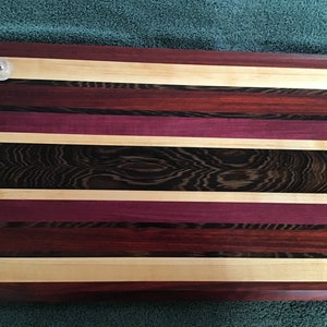 Dark Beautiful Wenge Beveled Edge Cutting Board Accented With | Etsy