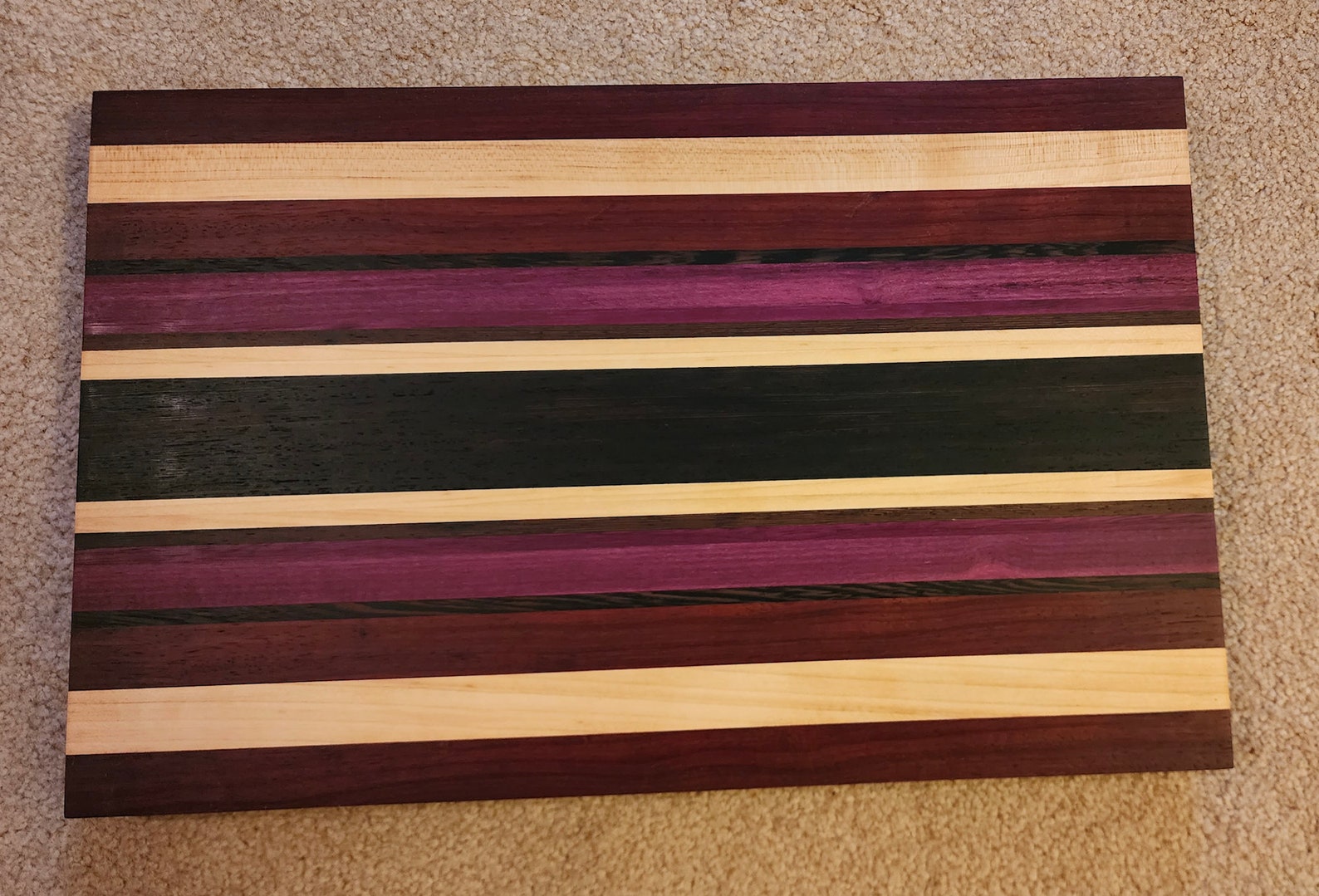 Dark Beautiful Wenge Beveled Edge Cutting Board Accented With - Etsy