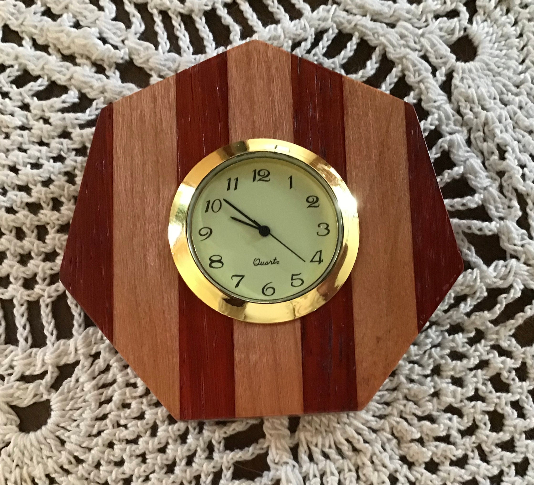 Tiny Wood Clock Small Wood Clock Desk Clock Office Clock - Etsy