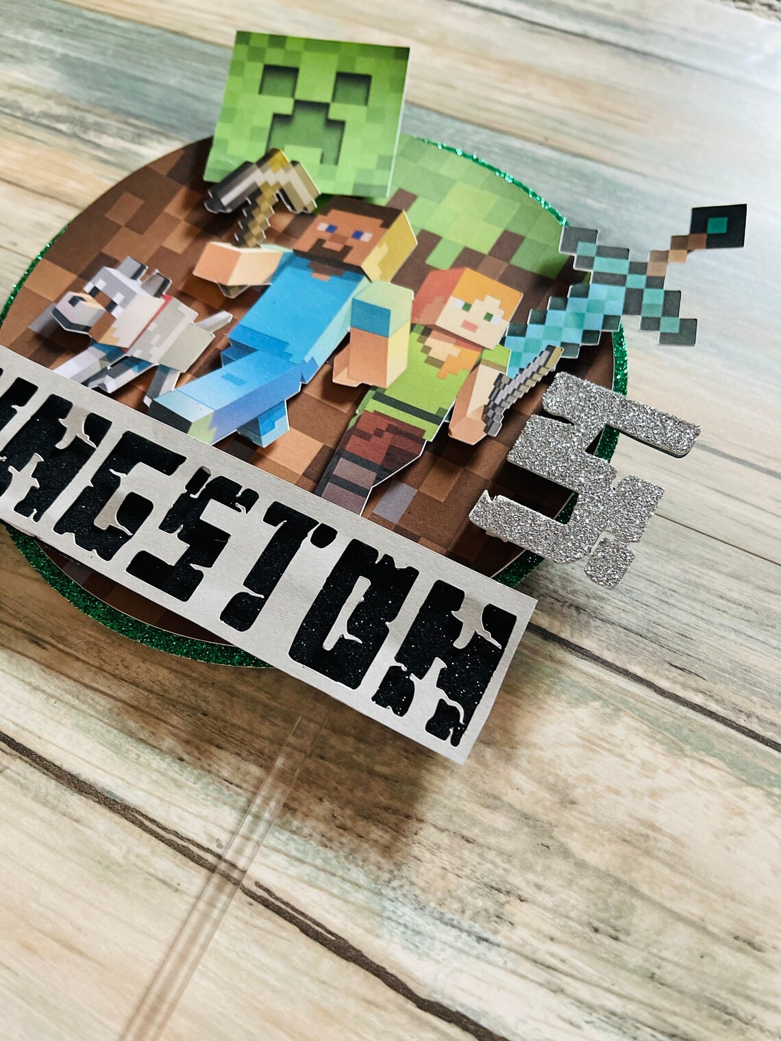 Minecraft Cake Topper - Etsy