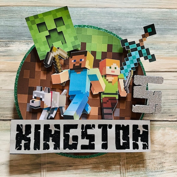 Minecrafter Cake Topper - Etsy