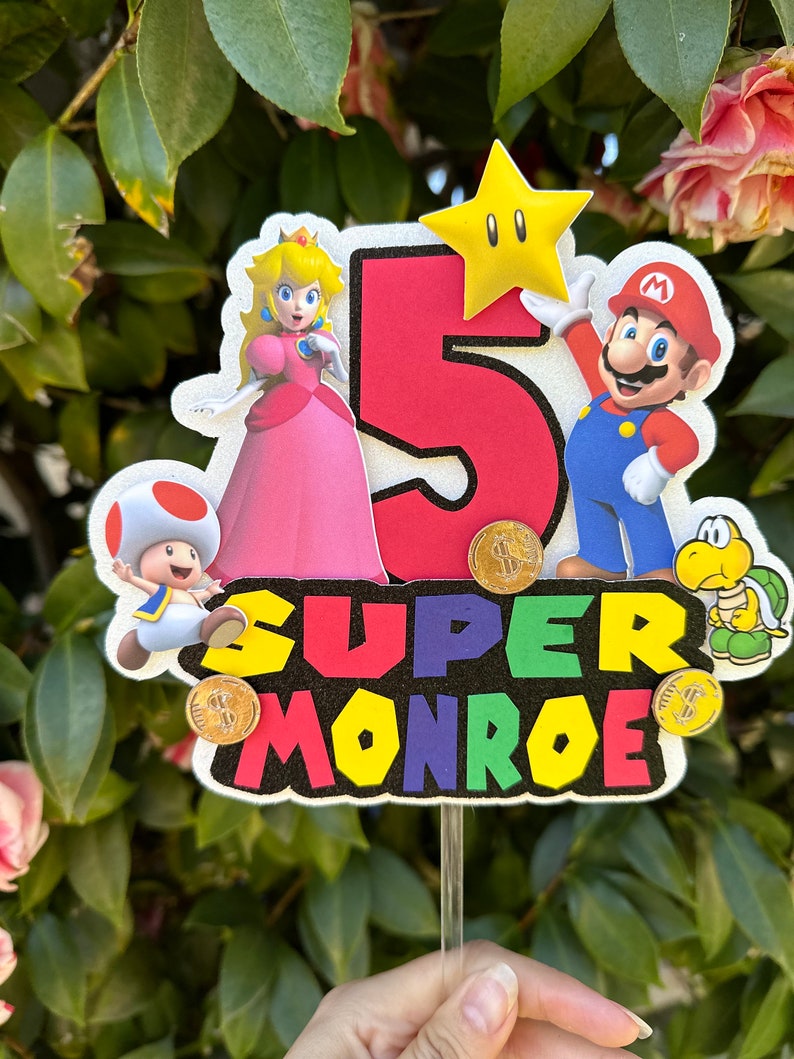 Super Mario Bros Cake Topper - Etsy