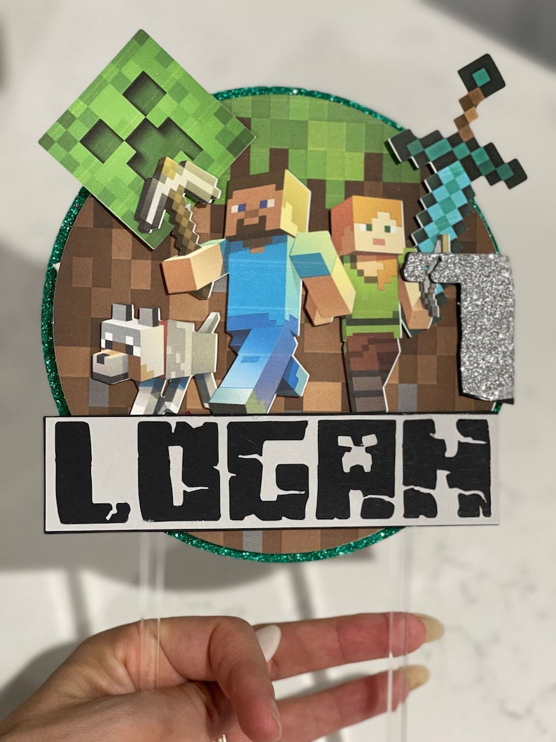 Minecraft Cake Topper - Etsy