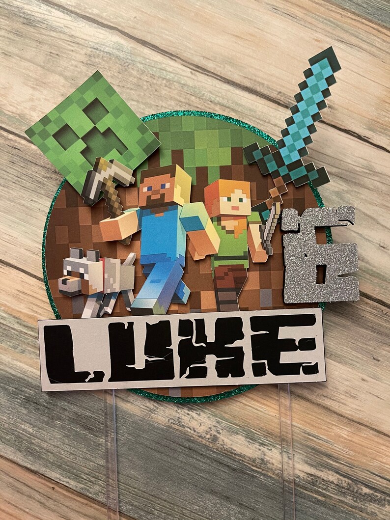 Minecraft Cake Topper - Etsy