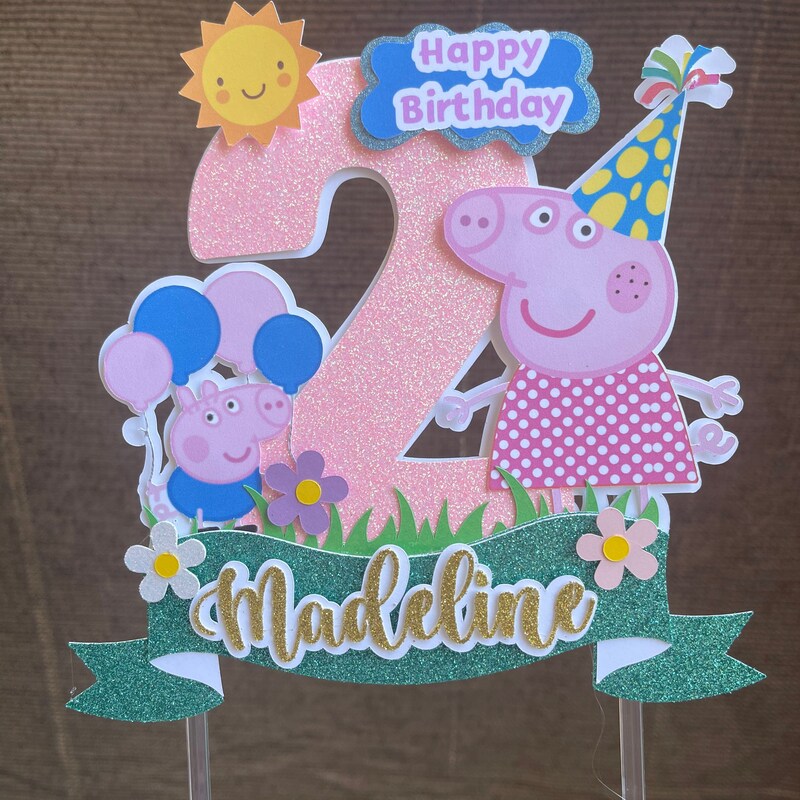 Peppa Pig Cake Topper - Etsy