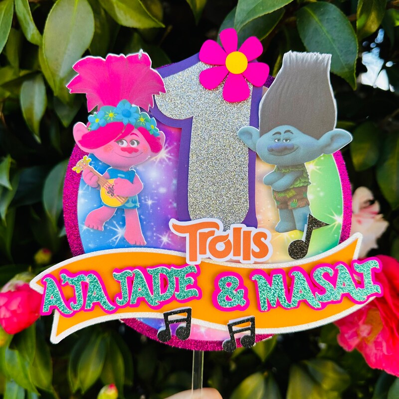 Trolls Cake Toppers - Etsy