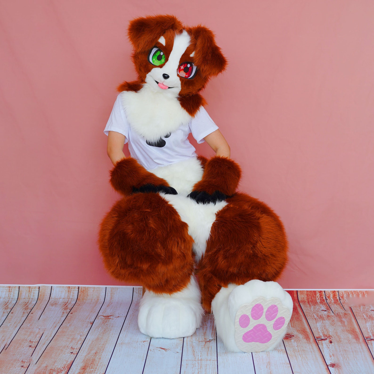 Partial Fursuit, Caramel Kemono Puppy Fursuit Pants Leg Paws, Realistic ...