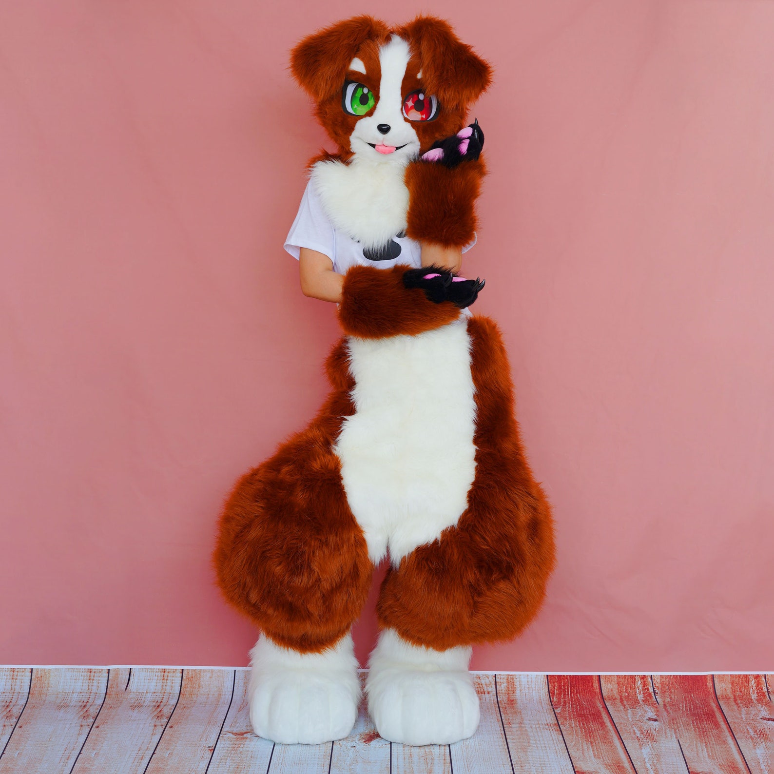 Partial Fursuit, Caramel Kemono Puppy Fursuit Pants Leg Paws, Realistic-cosplay Bottoms for ...