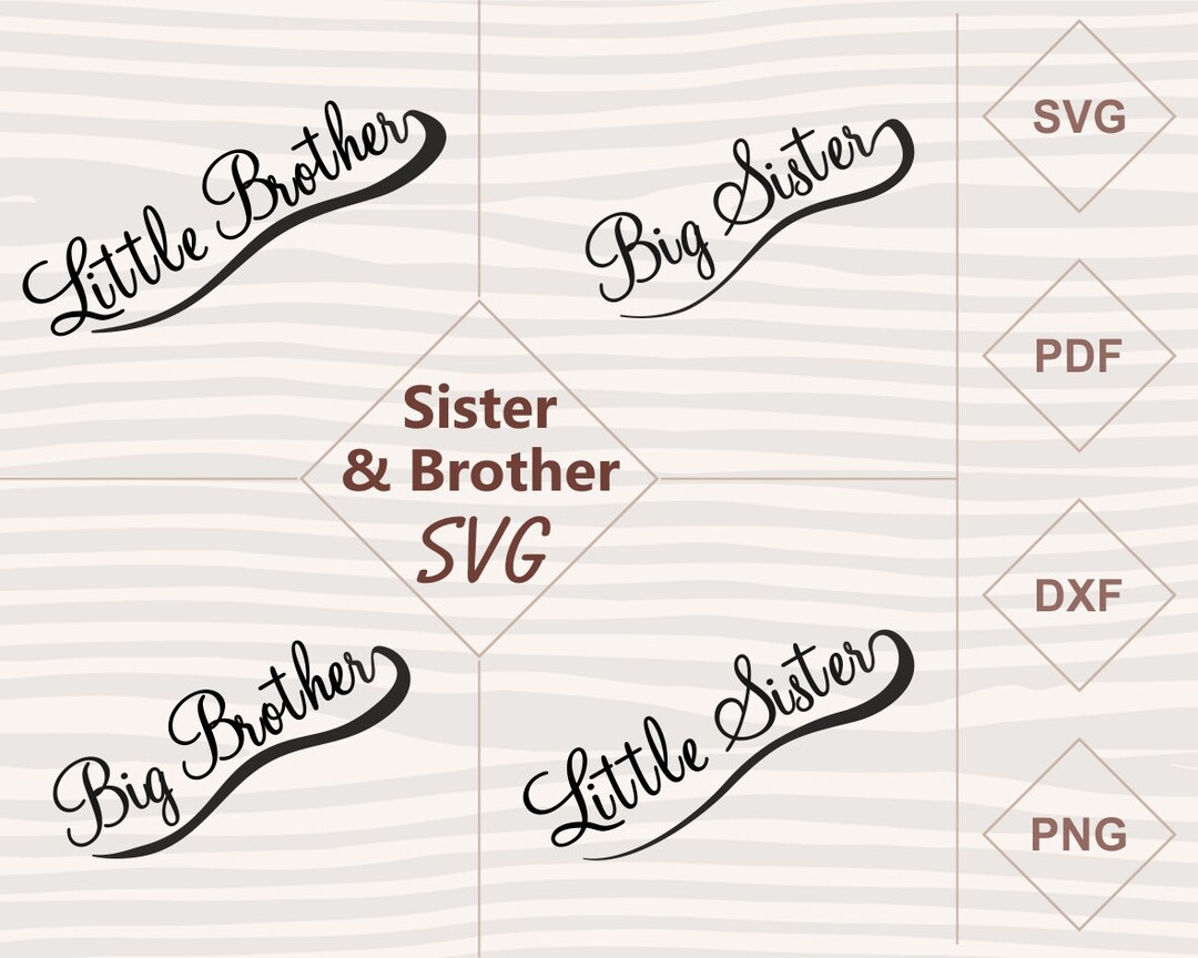 Brothers and Sisters Sticker Bundle SVG- Digital Download. Cutting ...