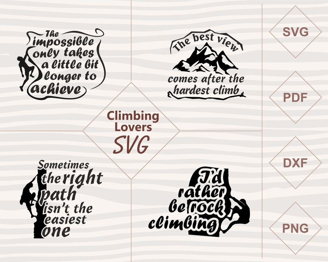 Climbing Lovers SVG Bundle Digital Download Cutting Files for Cricut ...
