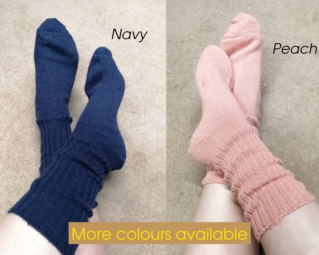 Slight Seconds 90 Luxury Alpaca Loose Top Sock Non Elastic Etsy