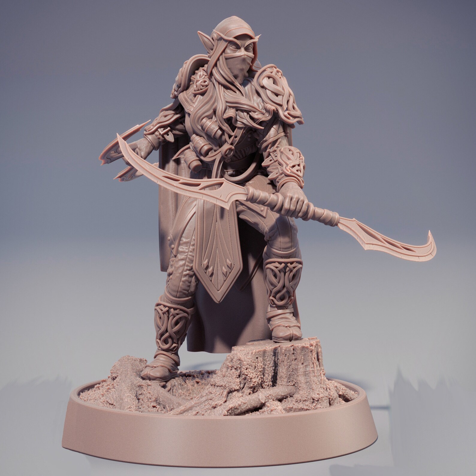 Female Elf Premium 3D Printed Fantasy Miniature 28mm 32mm | Etsy