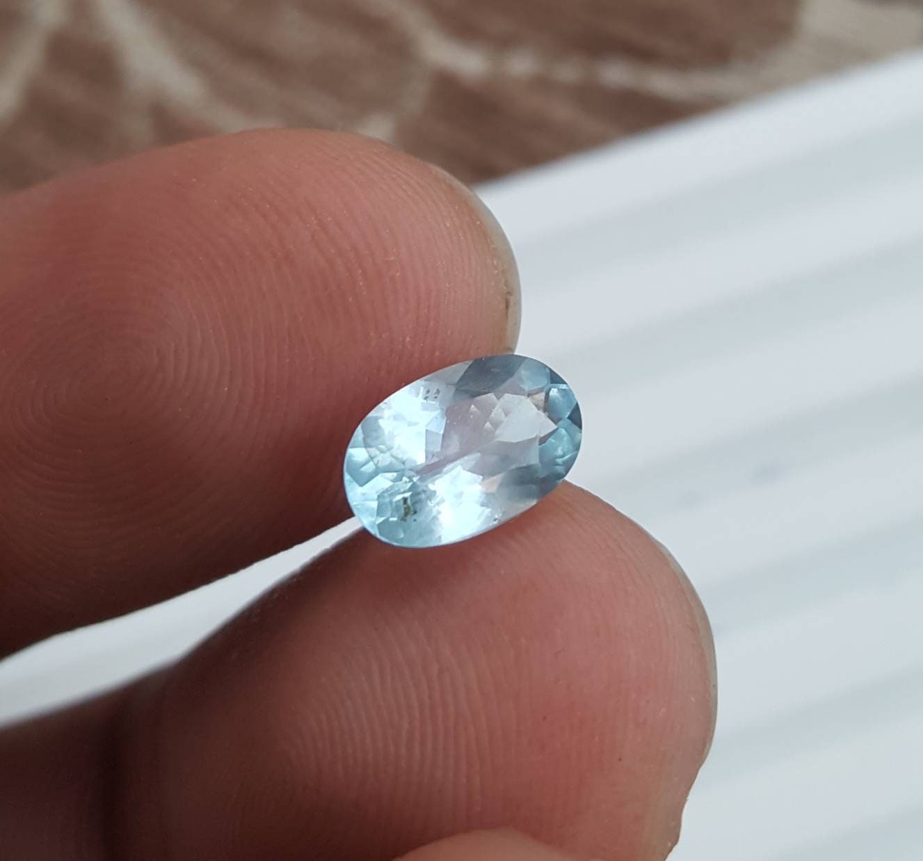 1.15 cts Natural Aquamarine faceted oval shape gemstone | Etsy