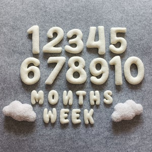 Baby Milestone Numbers Set, Baby Monthly and Weekly Milestone Numbers ...