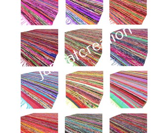 Chindi Rug Area Rag Rug Home Decor Bohemian Large Indian Carpet Floor ...