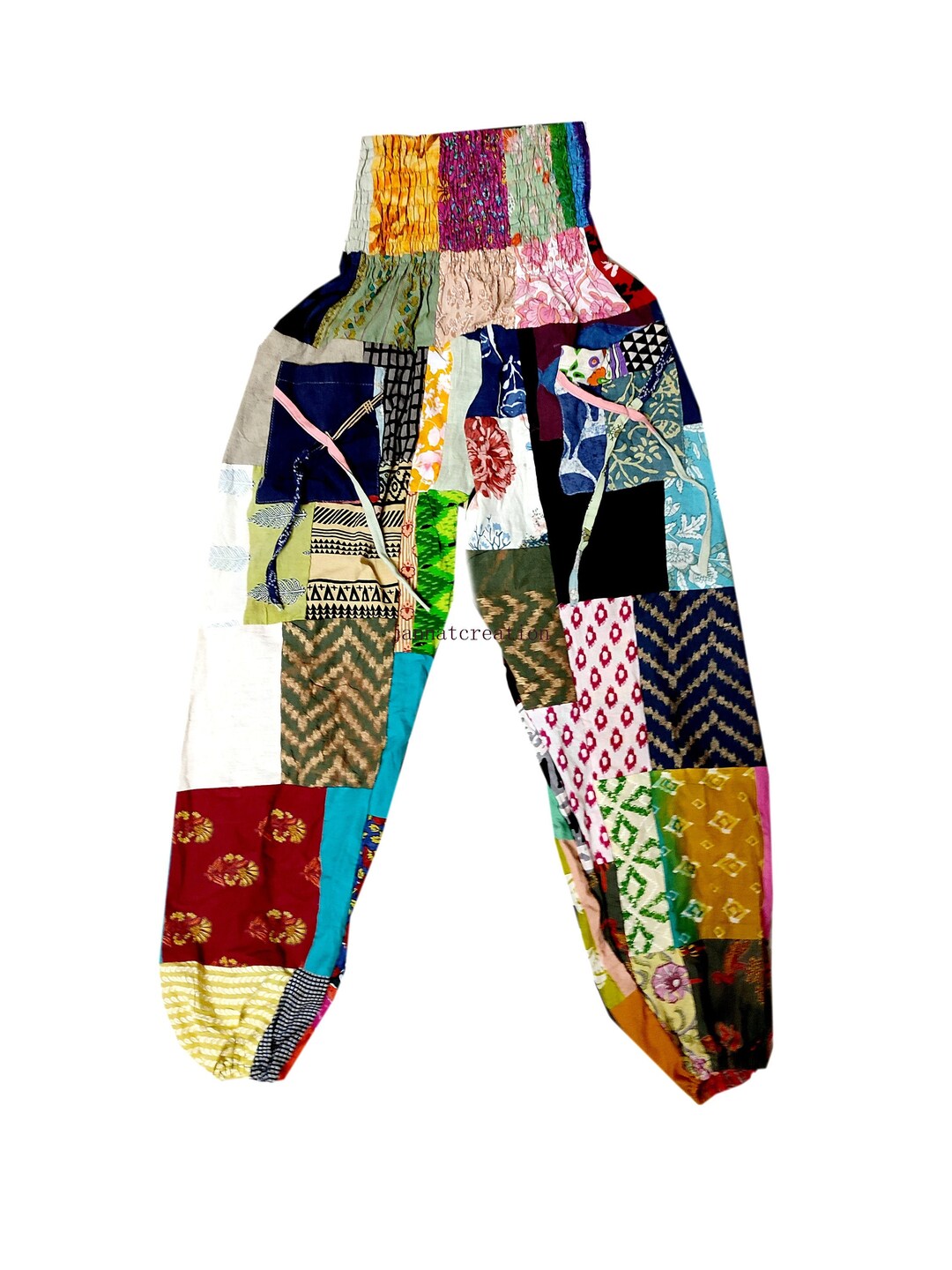 Patchwork Harem Pants, Bohemian Yoga Pants, Rayon Hippie Trousers - Etsy
