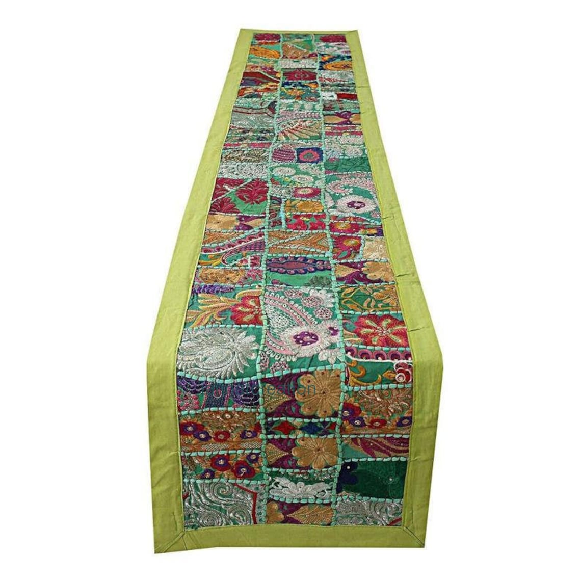 Patchwork Tischläufer Handbestickt Boho Bunte Patchwork Läufer | Etsy