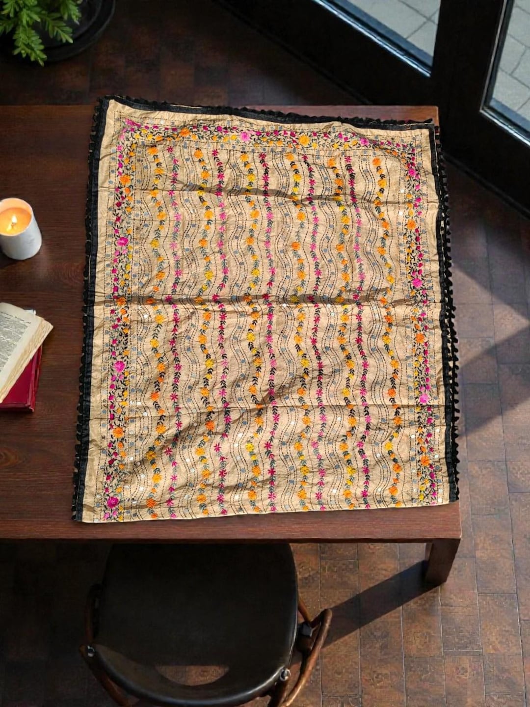 Phulkari Embroidered Hand Work Dupatta, Traditional Dupatta, Women ...