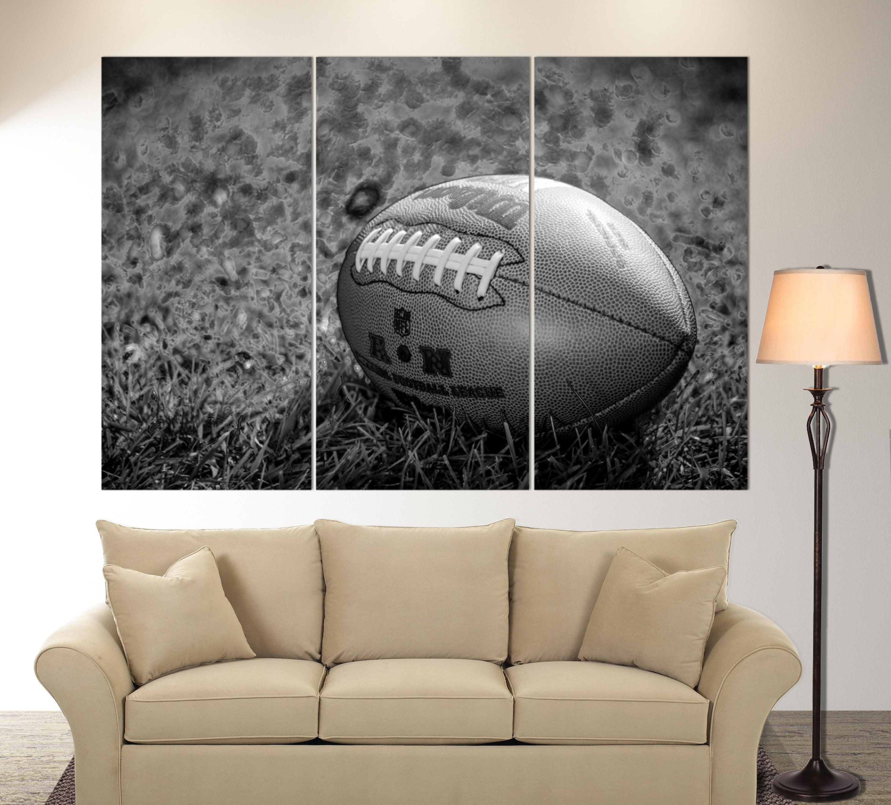 Football Wall Art Football Canvas Print Football Wall Decor - Etsy