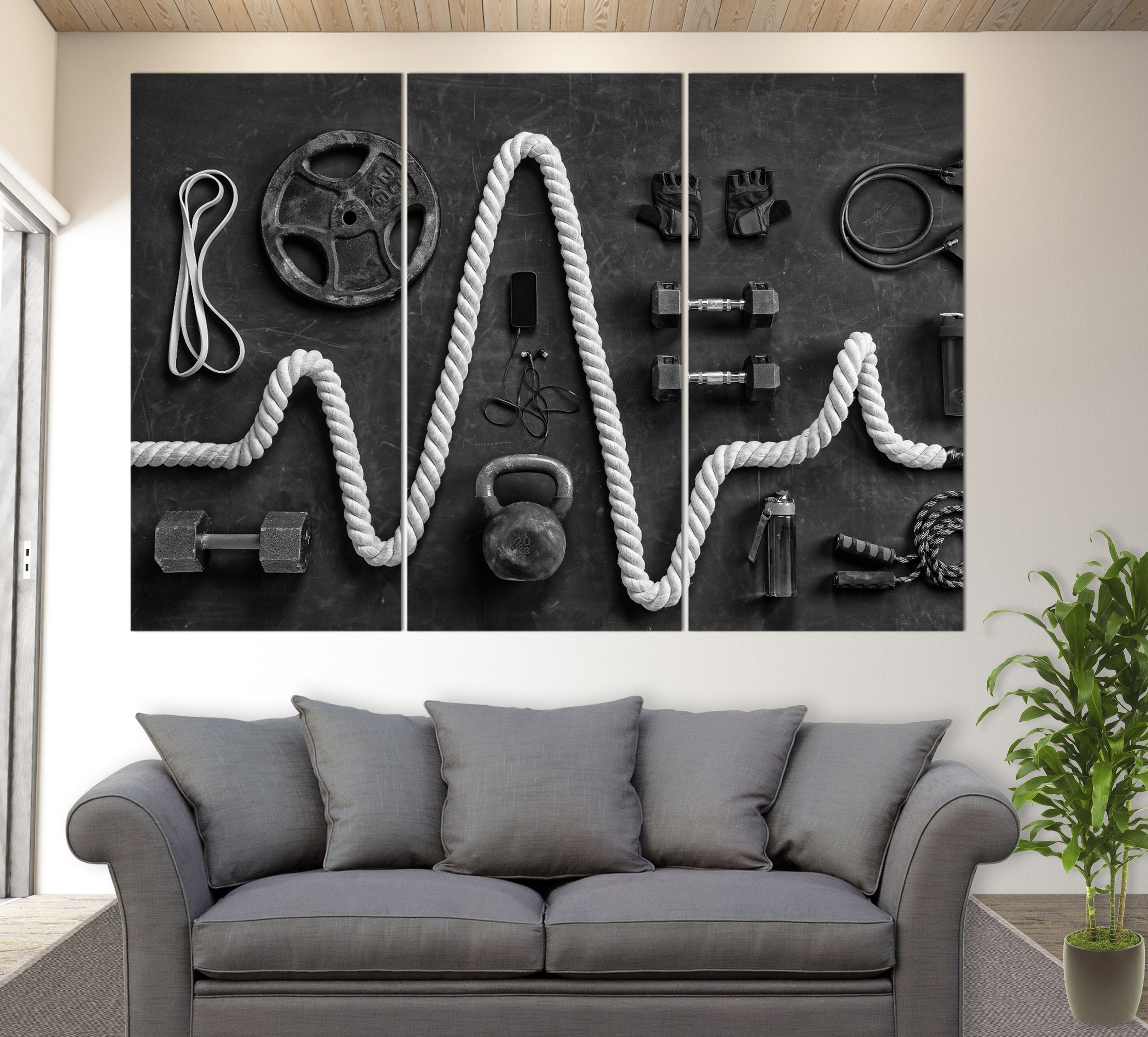Fitness Wall Art Workout Wall Art Fitness Canvas Print Gym - Etsy