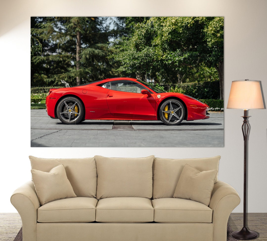 Ferrari 458 Italia Canvas Print, Sport Cars Wall Art, Ferrari Print ...