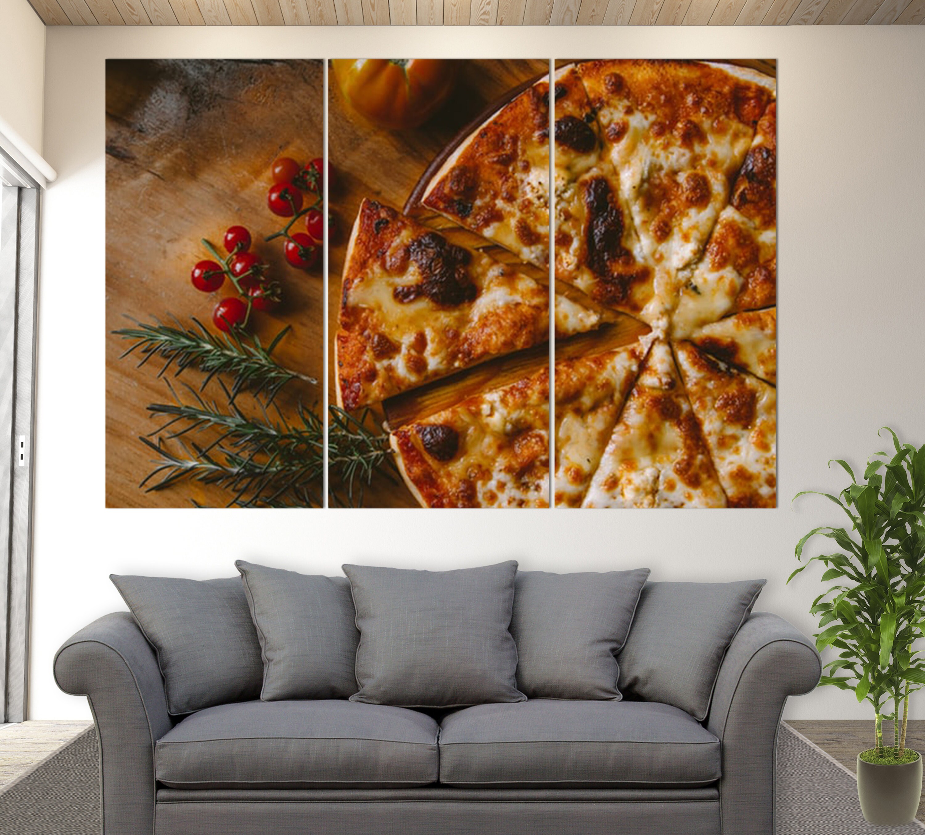 Pizza Canvas Wall Art, Pizza Canvas Print, Pizza Wall Decor, Italian ...