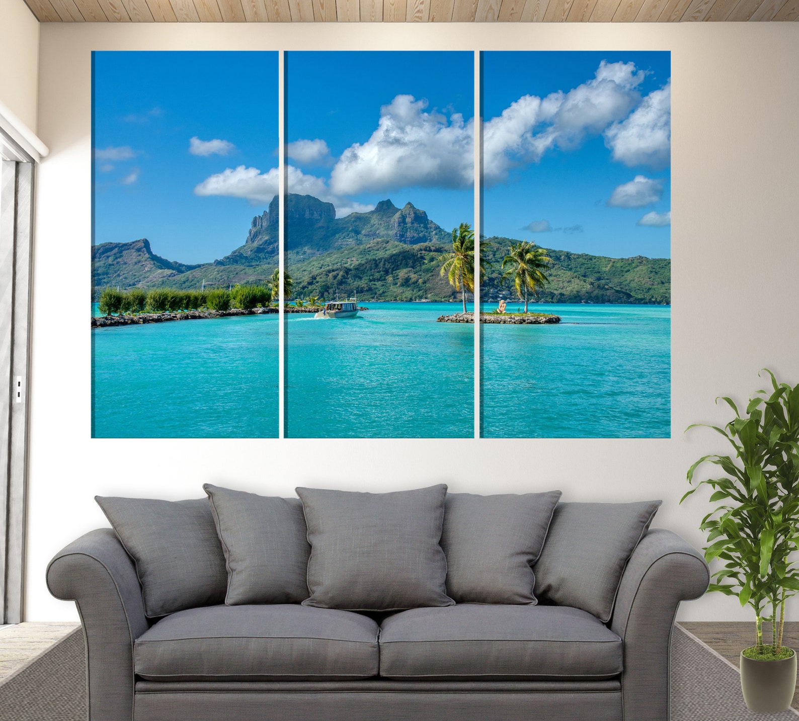 Bora Bora Island Wall Art, Bora Bora Canvas Print, French Polynesia - Etsy