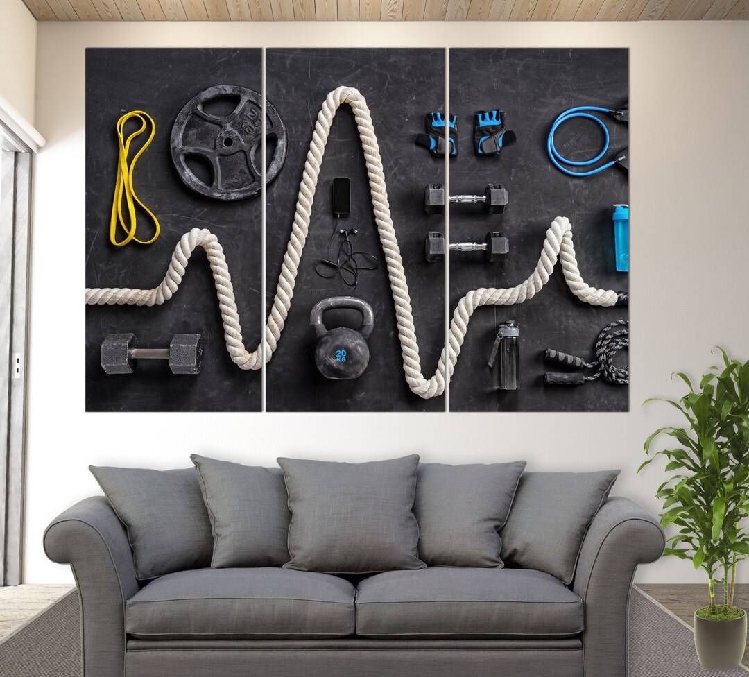 Fitness Wall Art, Workout Wall Art, Fitness Canvas Print, Gym Wall ...
