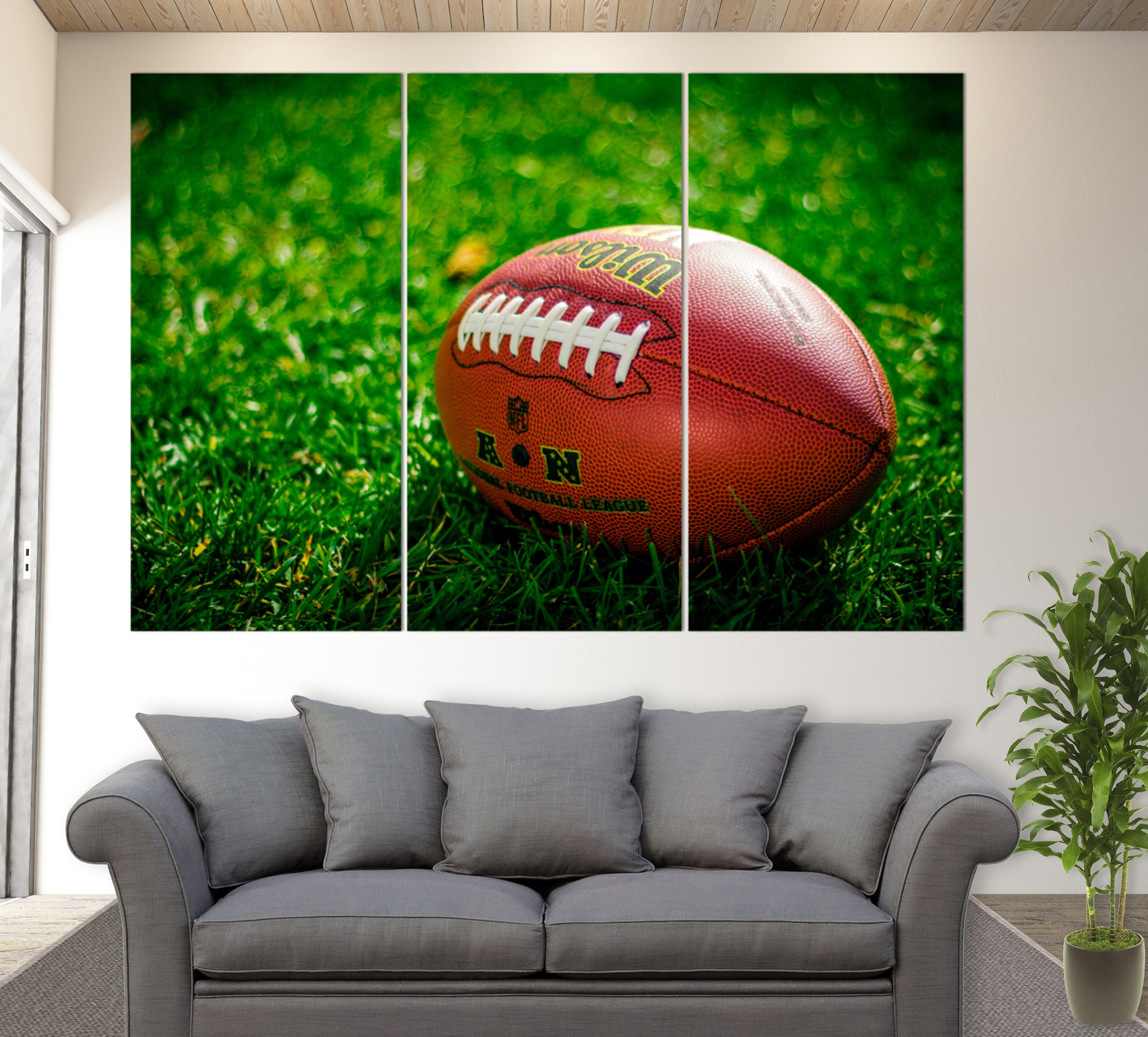 Football Wall Art, Football Canvas Print, Football Wall Decor, Football ...