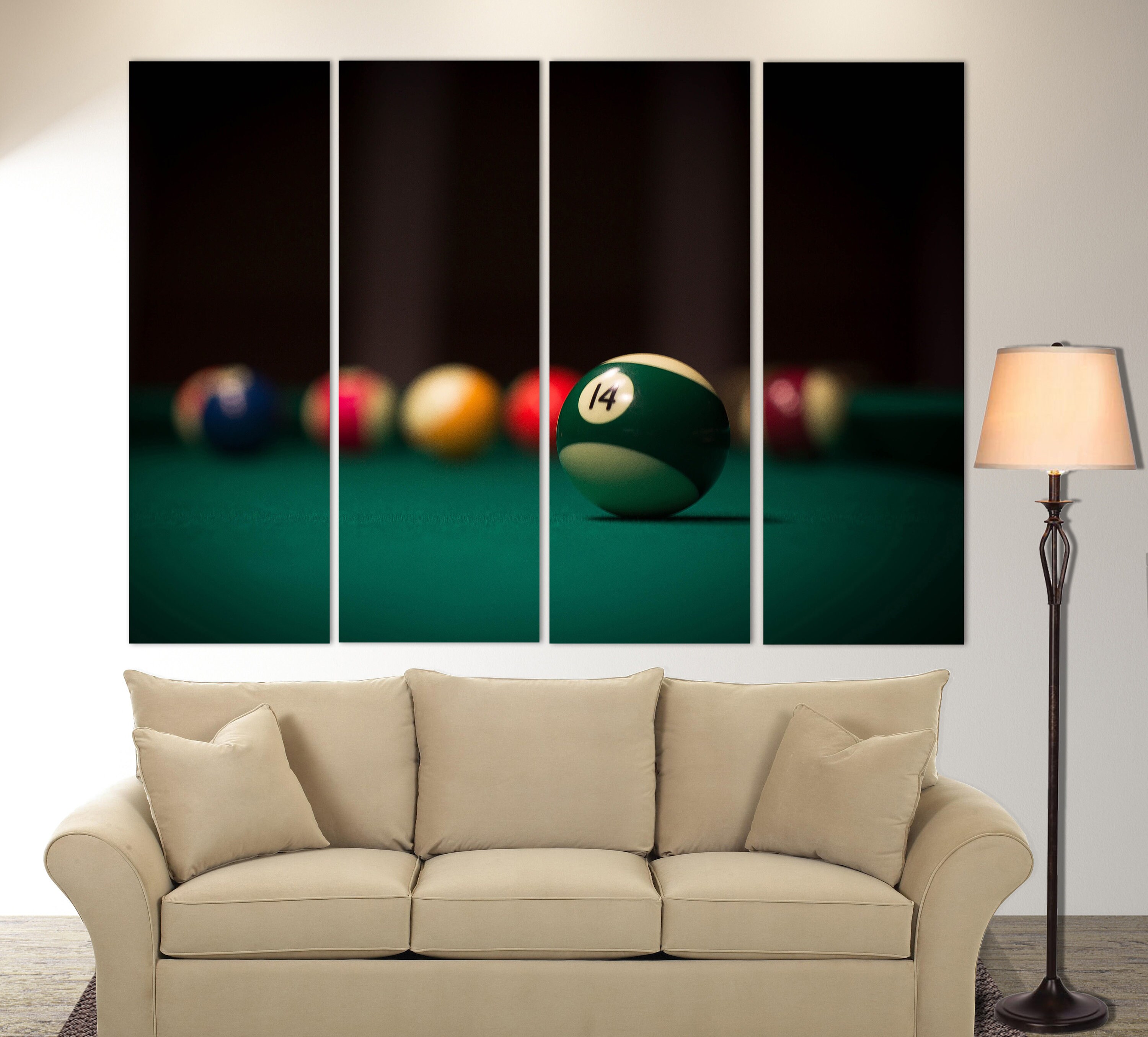 Pool Table Canvas Print, Billiards Wall Art, Billiards Canvas Art - Etsy
