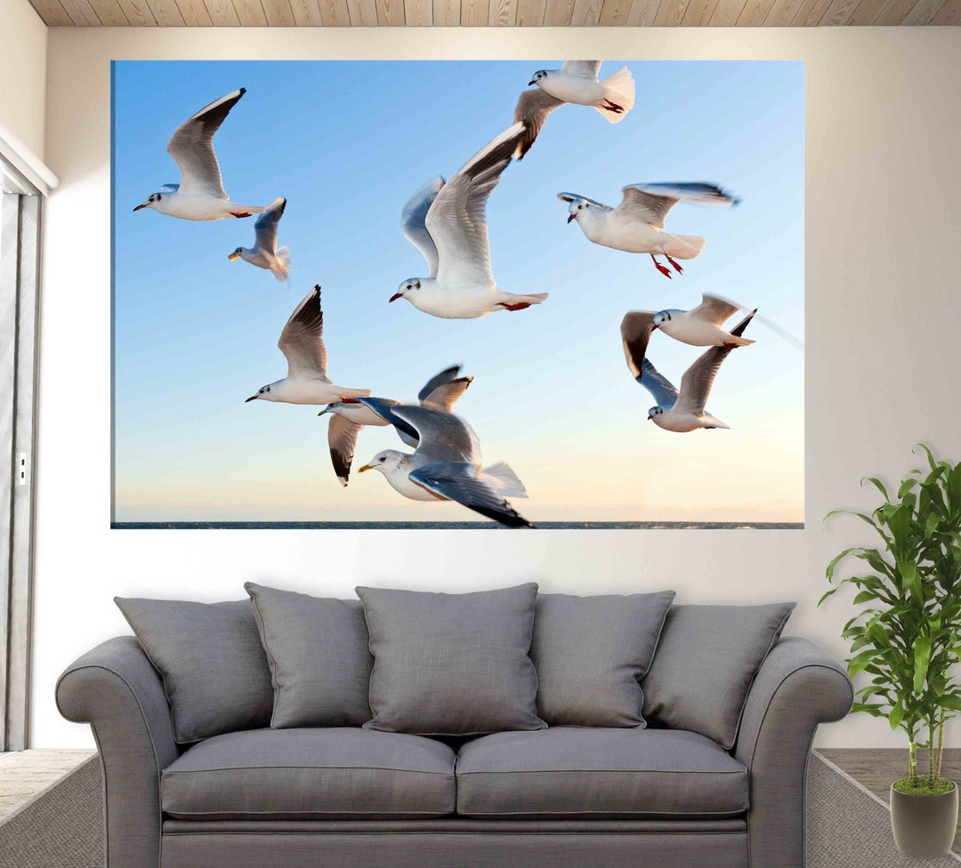Gulls Canvas Art, Birds Canvas Print, Gulls Wall Art, Gulls Print - Etsy