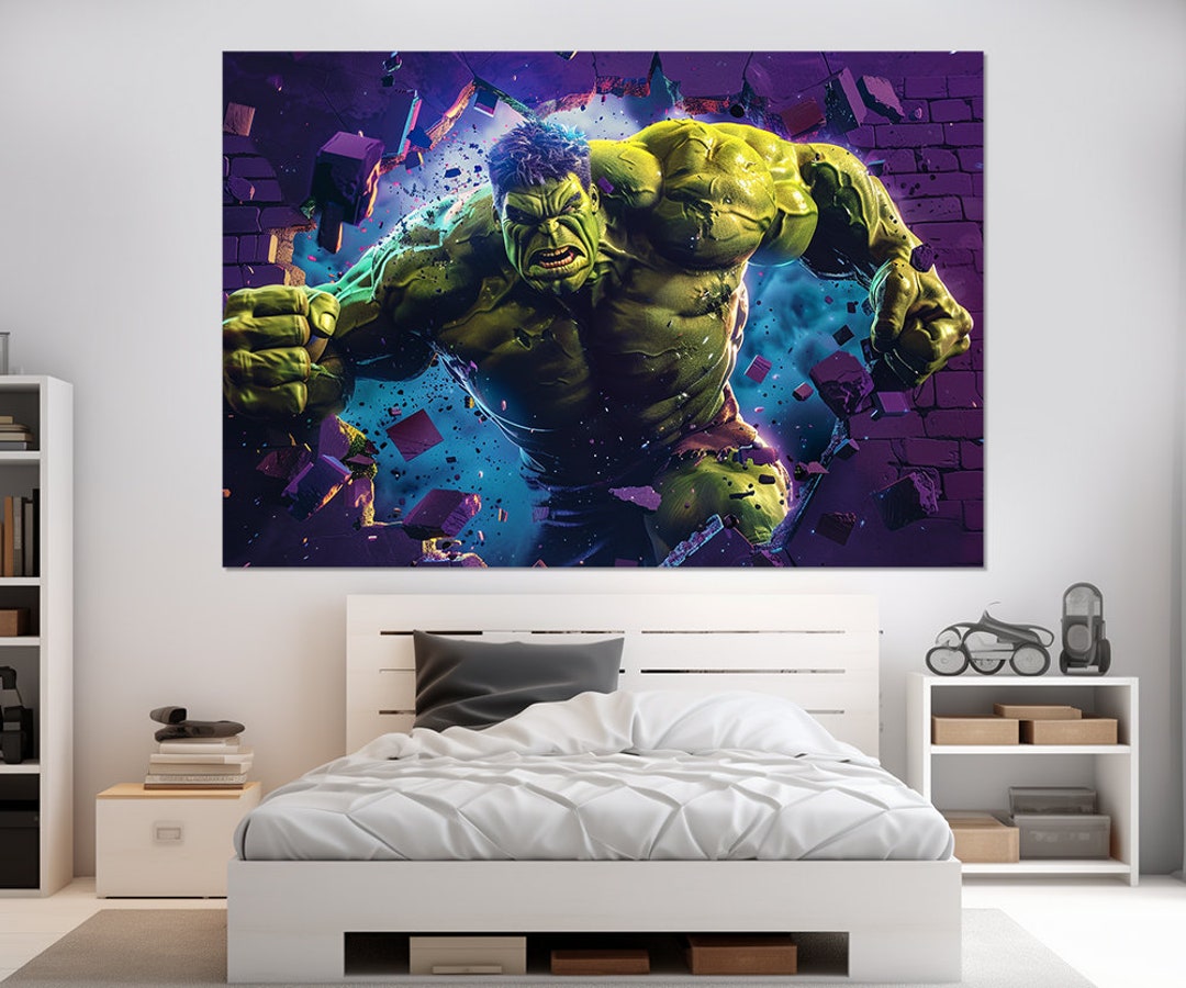 Avengers Wall Art, Hulk Canvas Print, Hulk Painting, Superheroes Wall ...