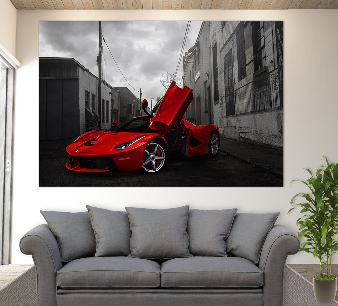 Ferrari Laferrari Canvas Print, Ferrari Wall Art, Sport Cars Wall Art ...