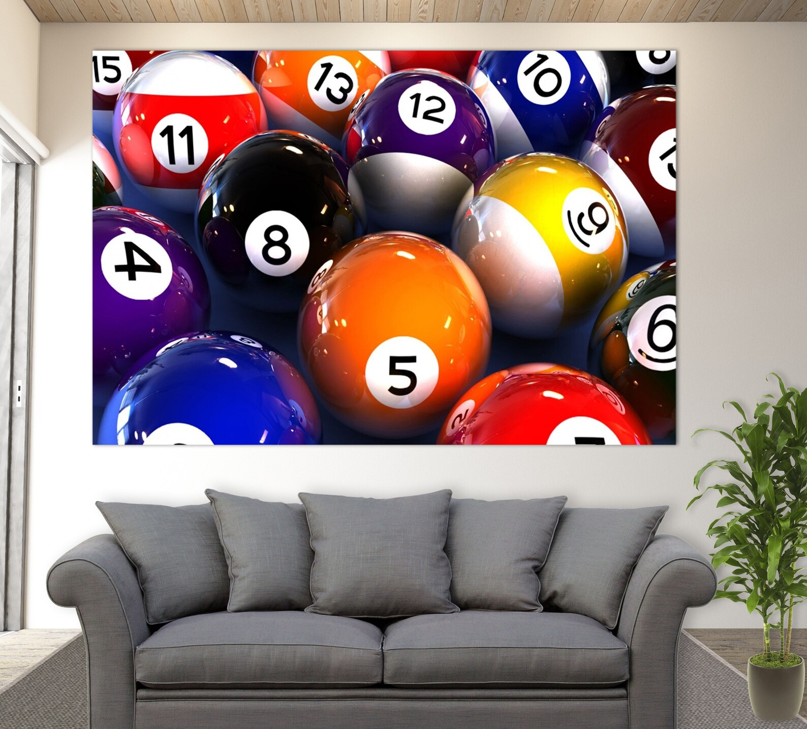 Billiards Wall Art, Billiard Balls Canvas Print, Billiards Canvas Art ...