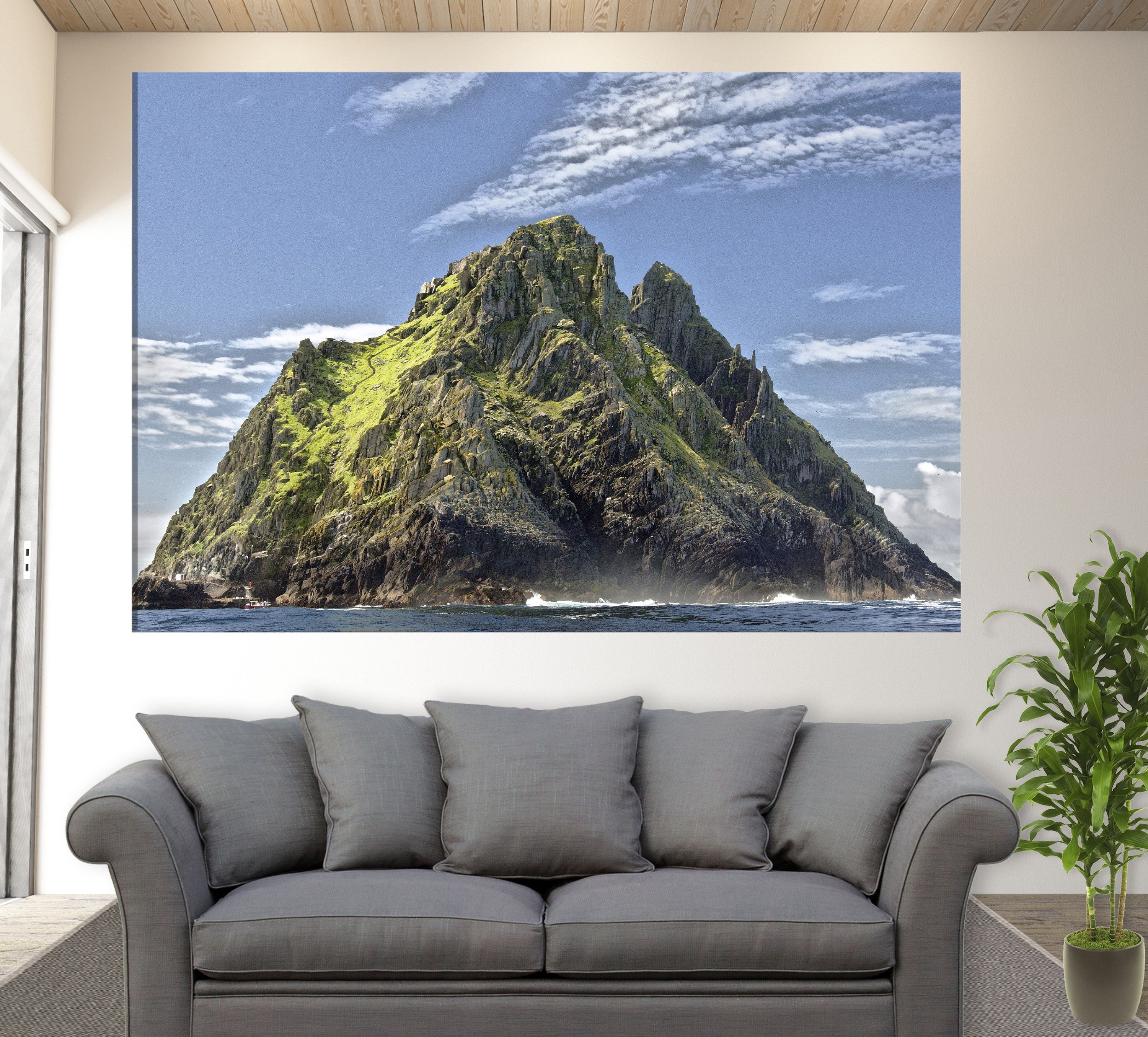 Great Skellig Island in Ireland Canvas Print, Irish Wall Art, Skellig ...
