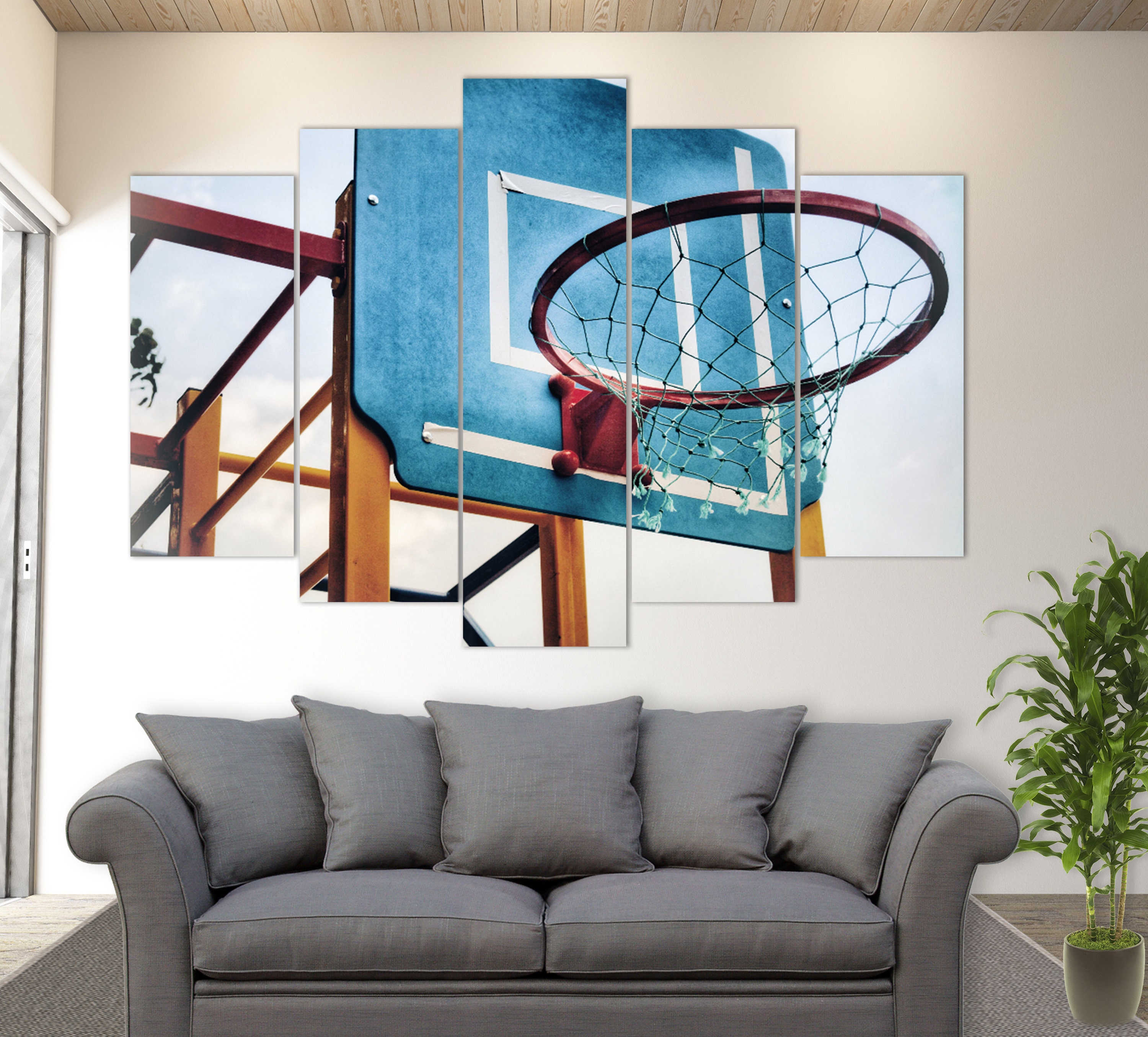 Vintage Basketball Wall Art Basketball Canvas Print - Etsy