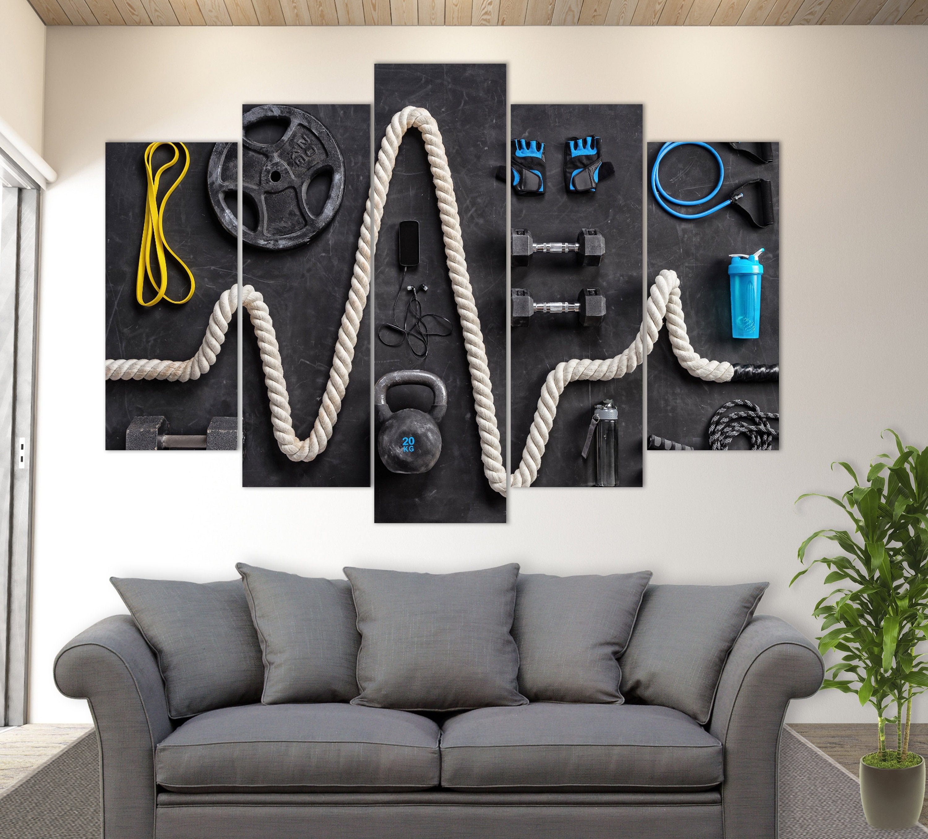 Gym Canvas Wall Art Fitness Wall Art Workout Wall Art - Etsy UK