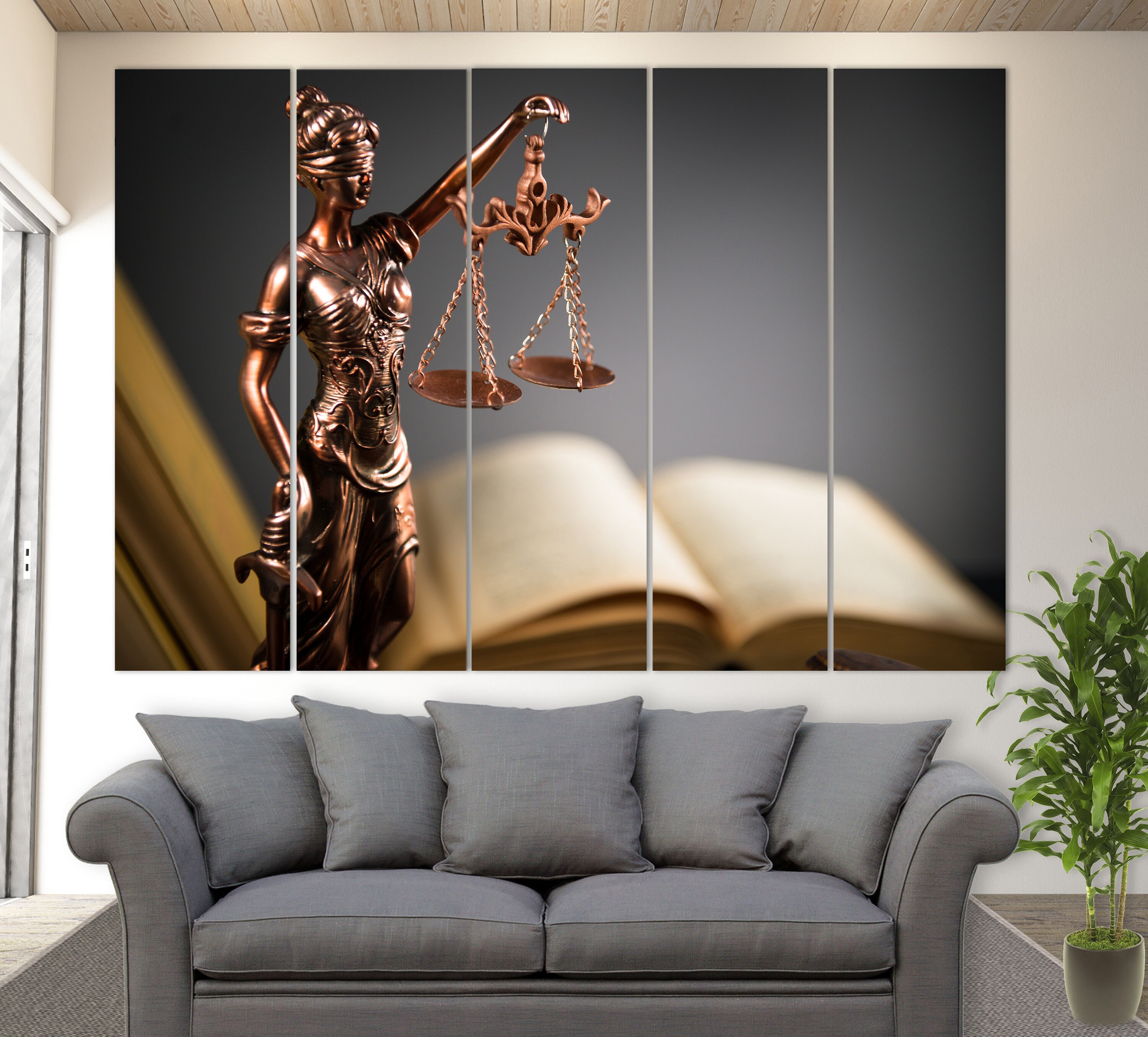 Lawyer Office Decor, Lady Justice Canvas Print, Lawyer Gift, Judge Gift ...