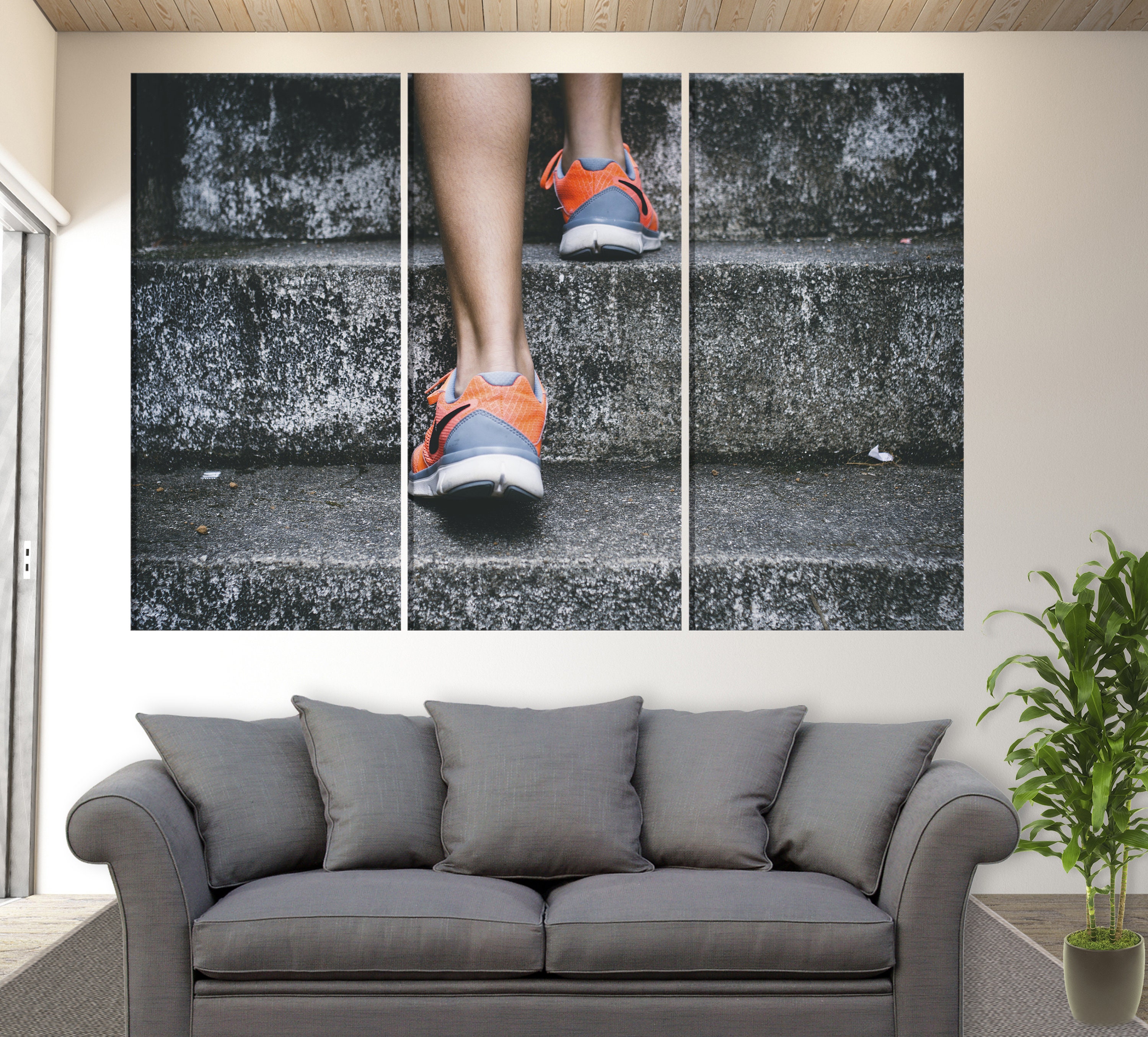 Running Wall Art, Running Canvas Print, Fitness Wall Art, Running ...