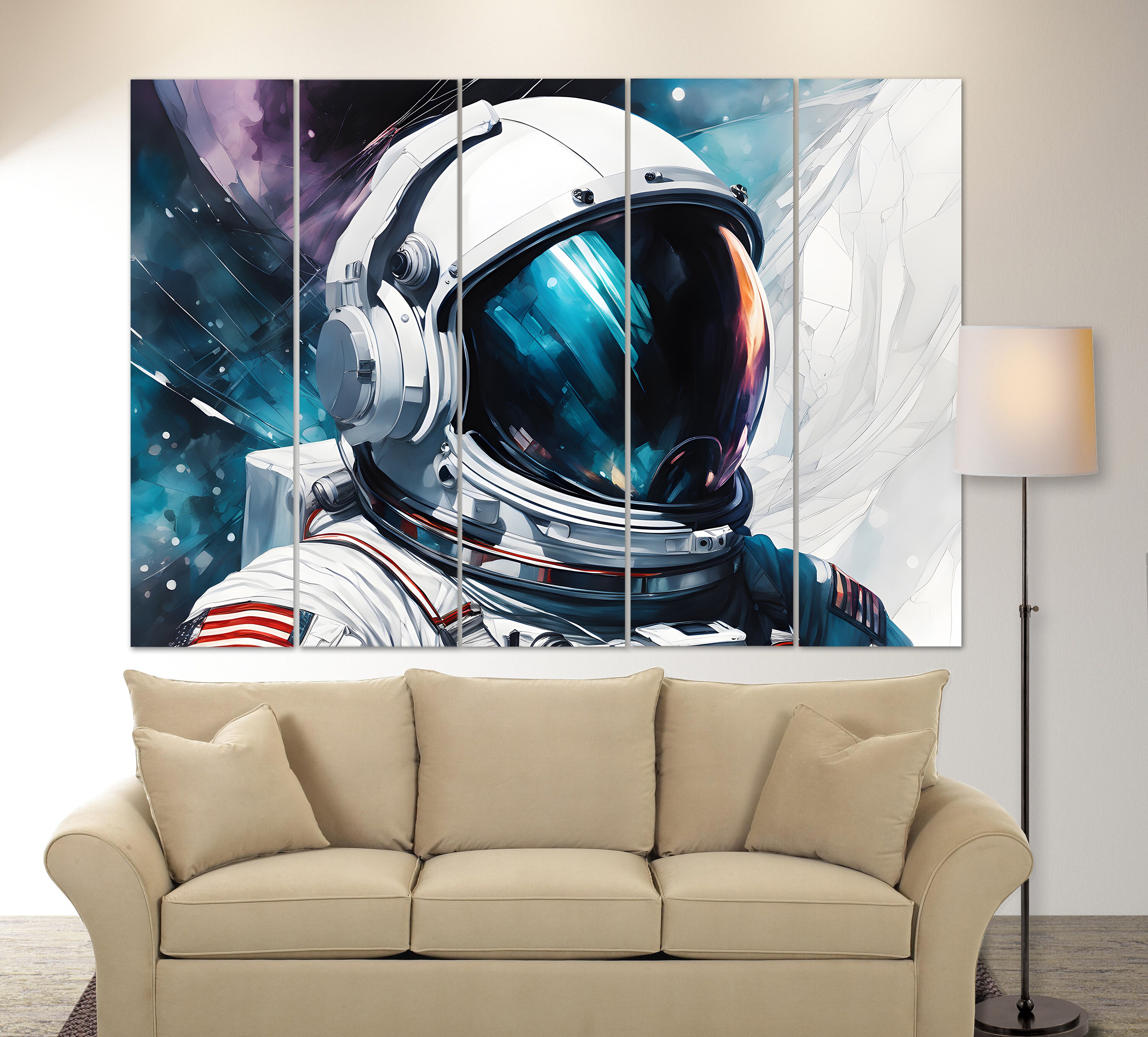 Astronaut Canvas Print, Space Wall Art, Space Canvas Art - Etsy